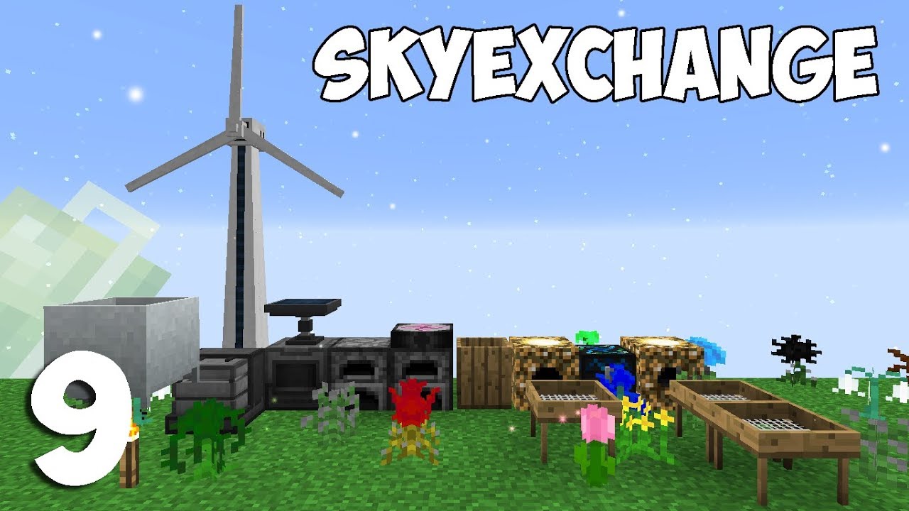 ВЕТРЯНОЙ ГЕНЕРАТОР | SKYEXCHANGE MINECRAFT ВЫЖИВАНИЕ С МОДАМИ #9 - YouTube