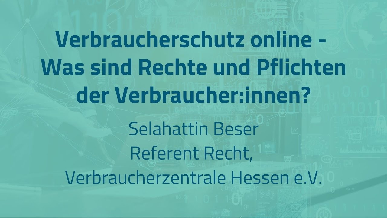Verbraucherschutz online - Was sind Rechte und Pflichten der ...
