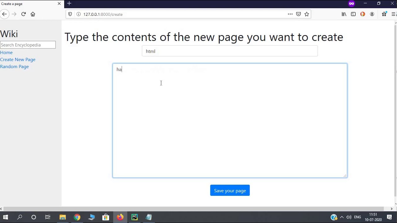Cs50 2020 Project 1 Wiki Using Django To Render Markdown Pages In