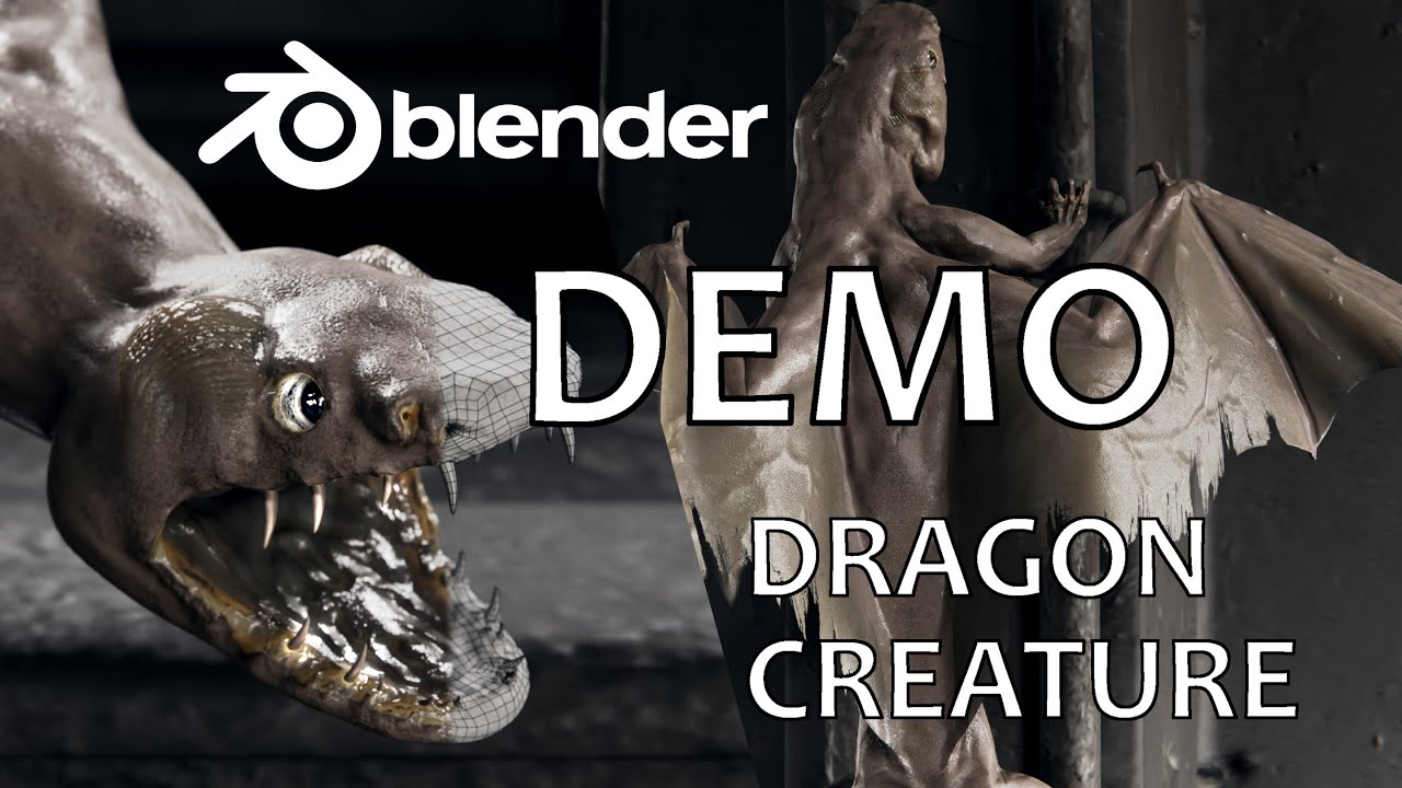 Dragon Creature - Blender 3.6 Demo - YouTube