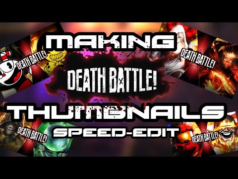 Making Death Battle Thumbnails! (Speed Edit) - YouTube