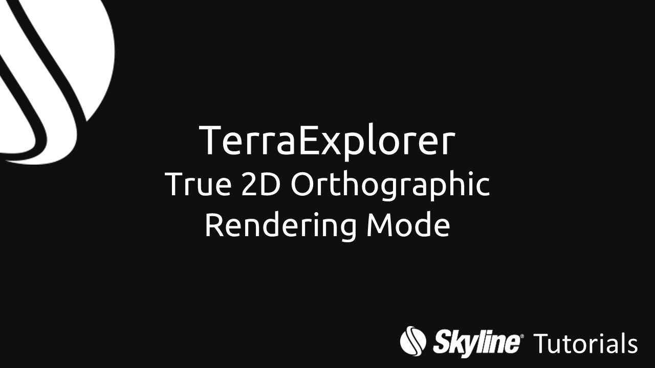 TerraExplorer - True 2D Orthographic Rendering Mode - YouTube