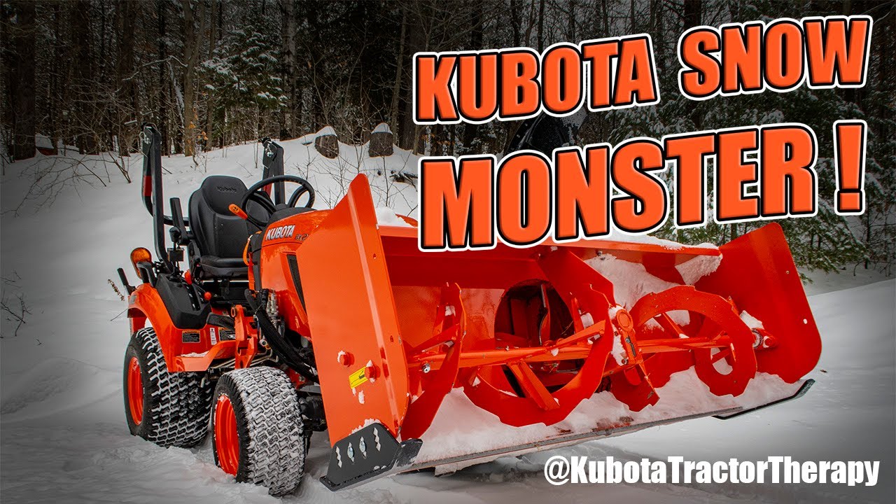 KUBOTA SNOW BEAST IN ACTION 55 INCH COMMERCIAL SNOWBLOWER - YouTube