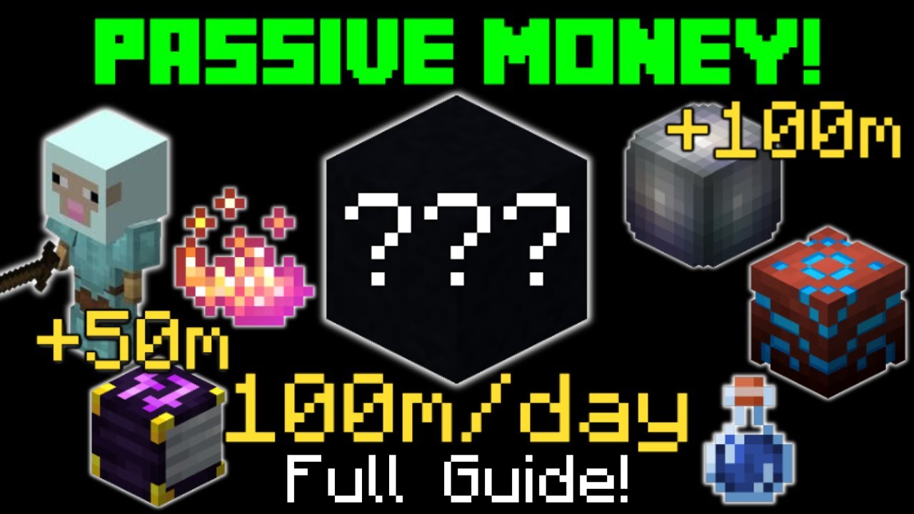 How to make 100m/day PASSIVELY! | Hypixel Skyblock Money Making Method ...