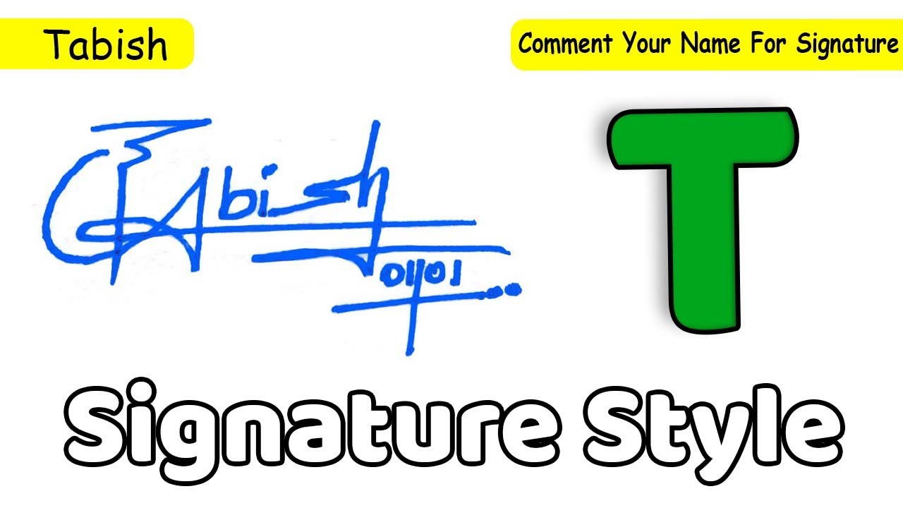 ️ Tabish Name Signature Style Request Done - YouTube