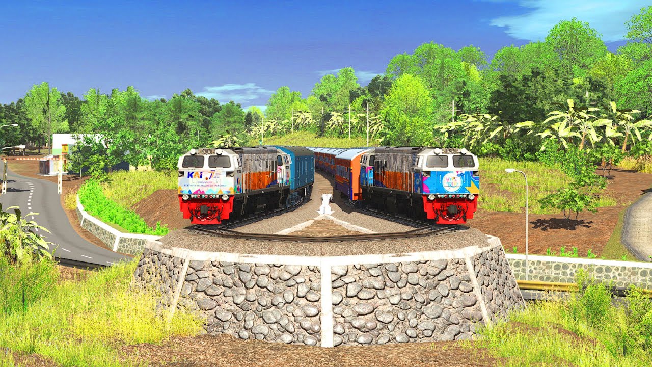 EXTREME U-TURNS RAIL-4 TRAINS SPIN AND TURN ON U-TURNS RAILROAD #71 ...