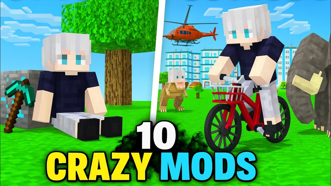 Minecraft Mods : 10 Crazy Mods in Minecraft - YouTube