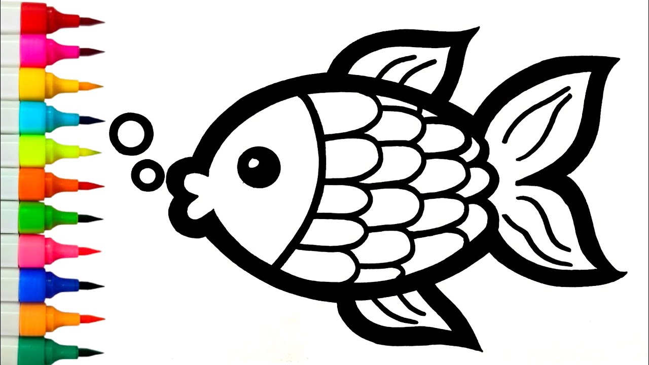 How to Draw A Fish Drawing, Painting || Fish Drawing Step by Step 🐠🐟 ...