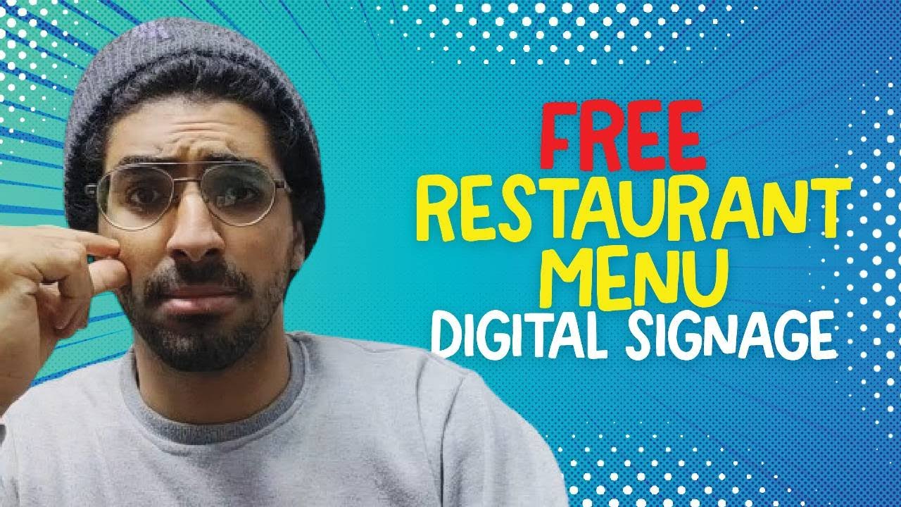 Restaurant menu on tv screen for free - YouTube