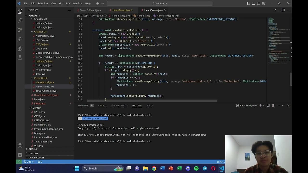 Project Akhir Mata Kuliah Algoritma dan Struktur Data : Game Tower Of ...