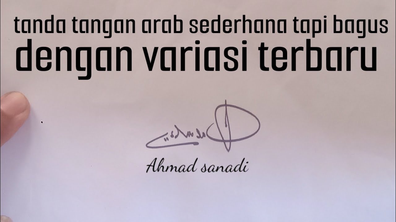 variasi terbaru dalam membuat tanda tangan Arab yang mudah bagus dan ...