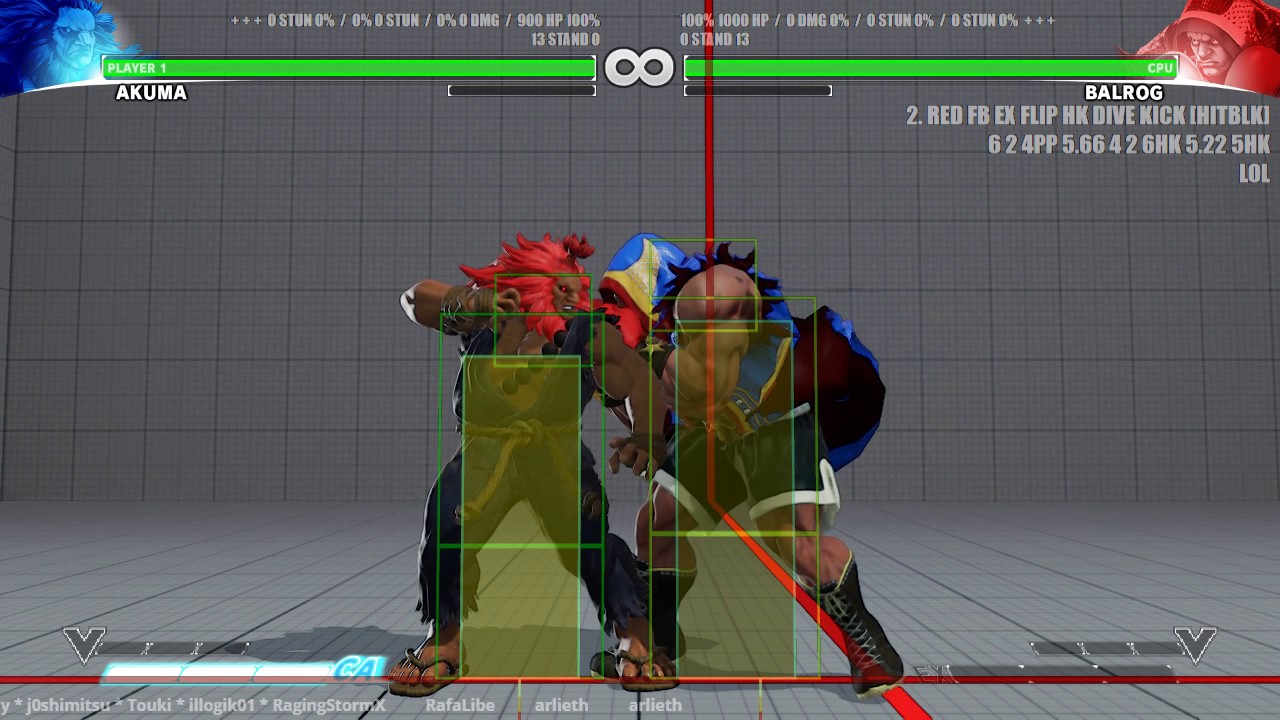 SFV AKUMA LOL RED FB EX FLIP HK DIVE KICK - YouTube