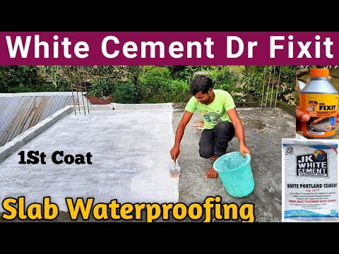 White Cement Terrace Waterproofing | White Cement For Water Leakage | Dr Fixit 302 - YouTube