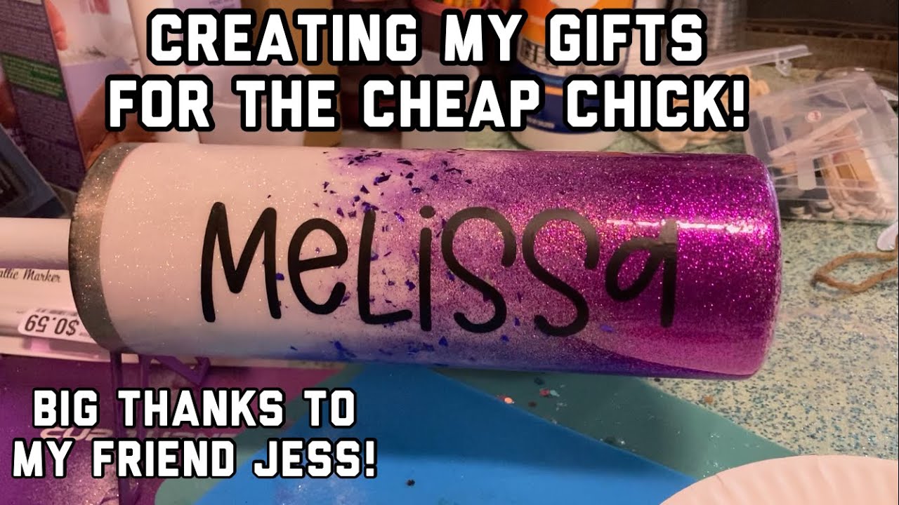 Making Swap Gifts For Melissa (The Cheap Chick) - Epoxy + Vinyls - YouTube