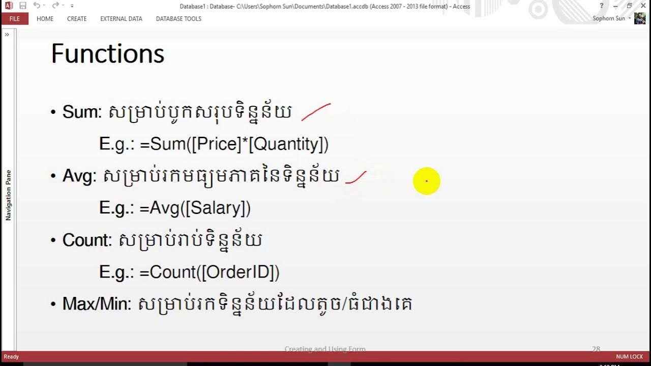 Lesson 7 - Form Properties and Functions - YouTube