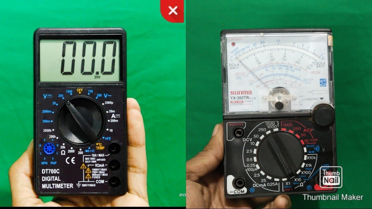 SANGAT PENTING ! PERBEDAAN PENGUKURAN MULTITESTER DIGITAL & ANALOG ...