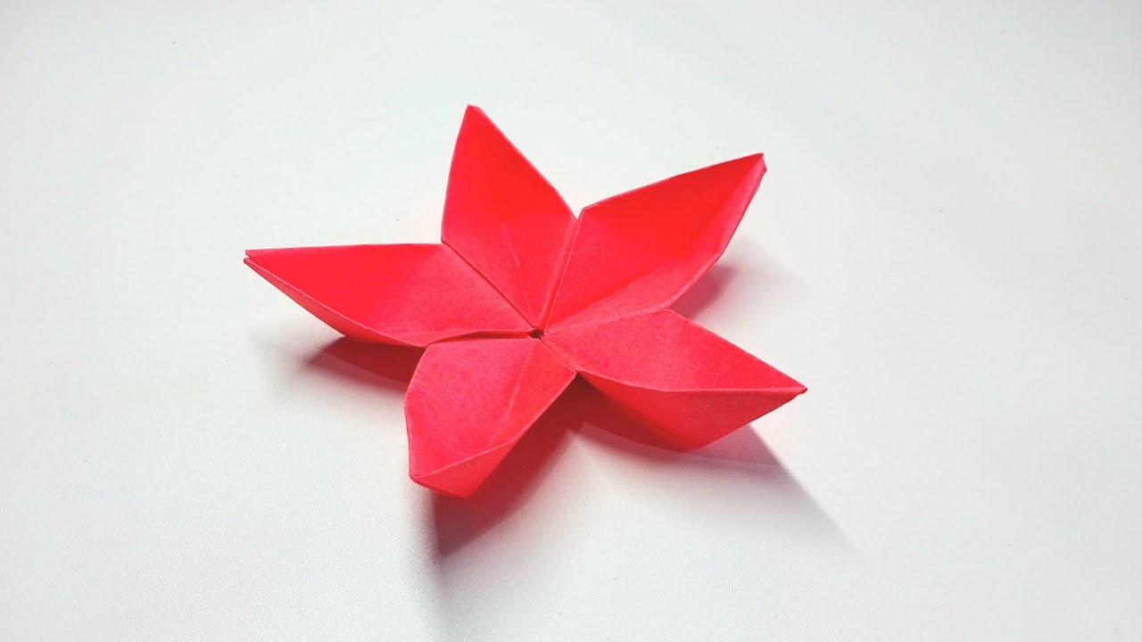 How to make Flower Origami Paper Easy | Here's Tutorial Flower Paper ...