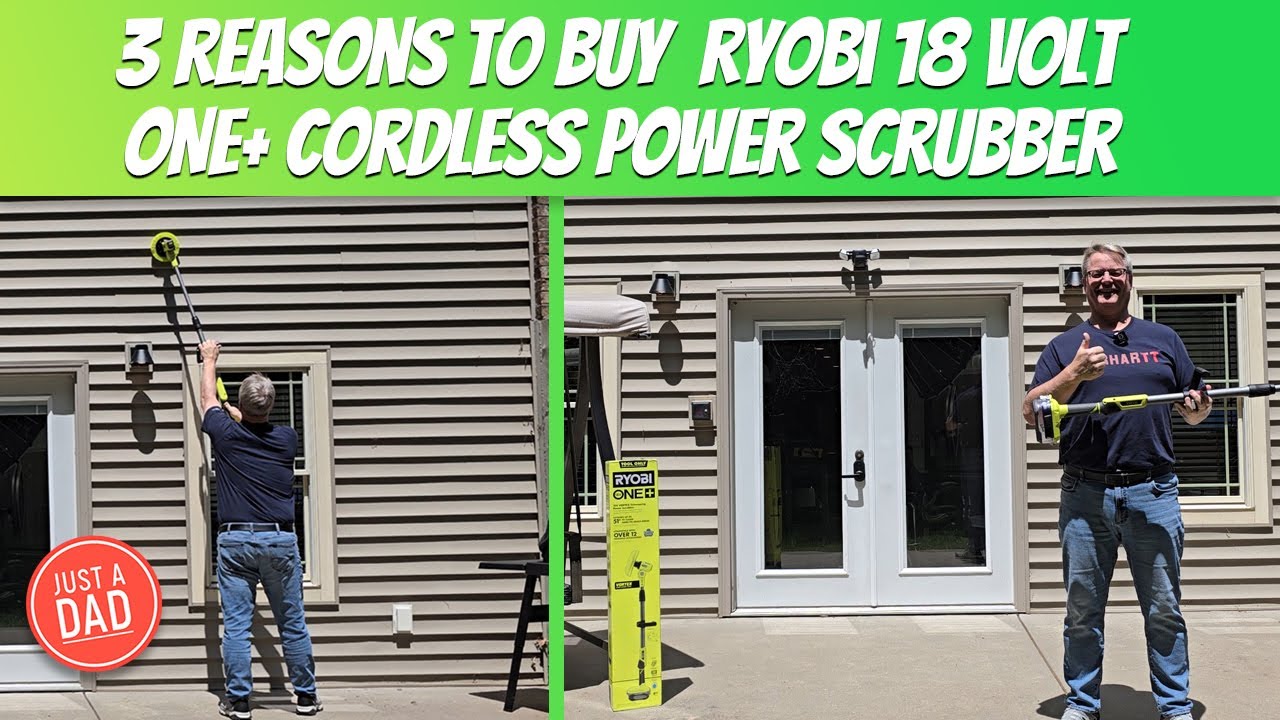 RYOBI 18Volt ONE+ Cordless Telescoping Power Scrubber P4500 Review ...