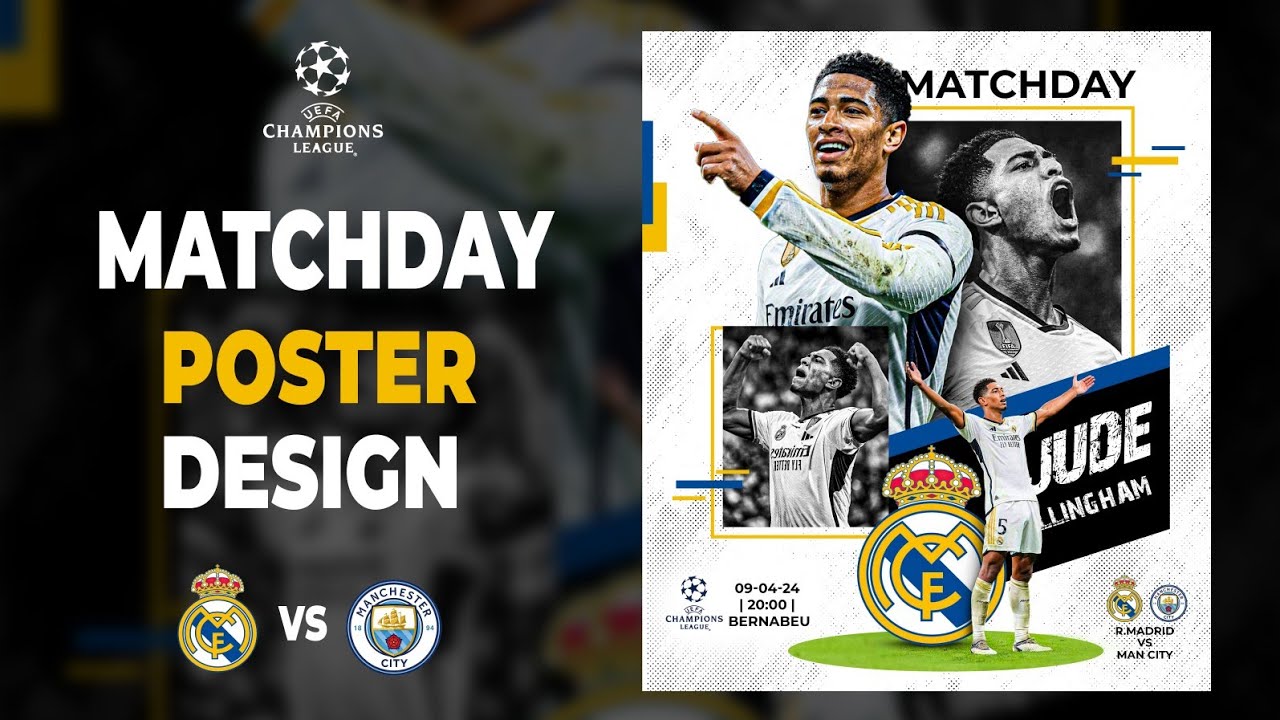 How to create a Professional Matchday Poster in Photoshop - YouTube