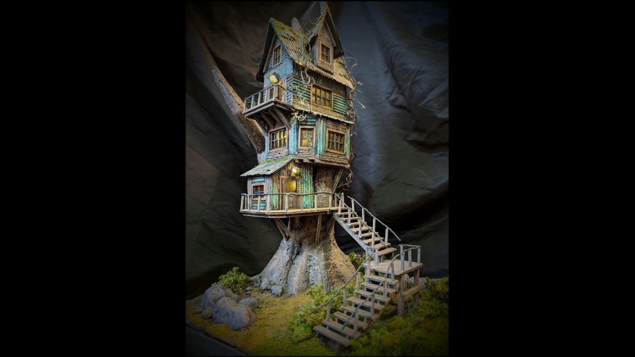 The Tree House Diorama - Scratch Build - YouTube