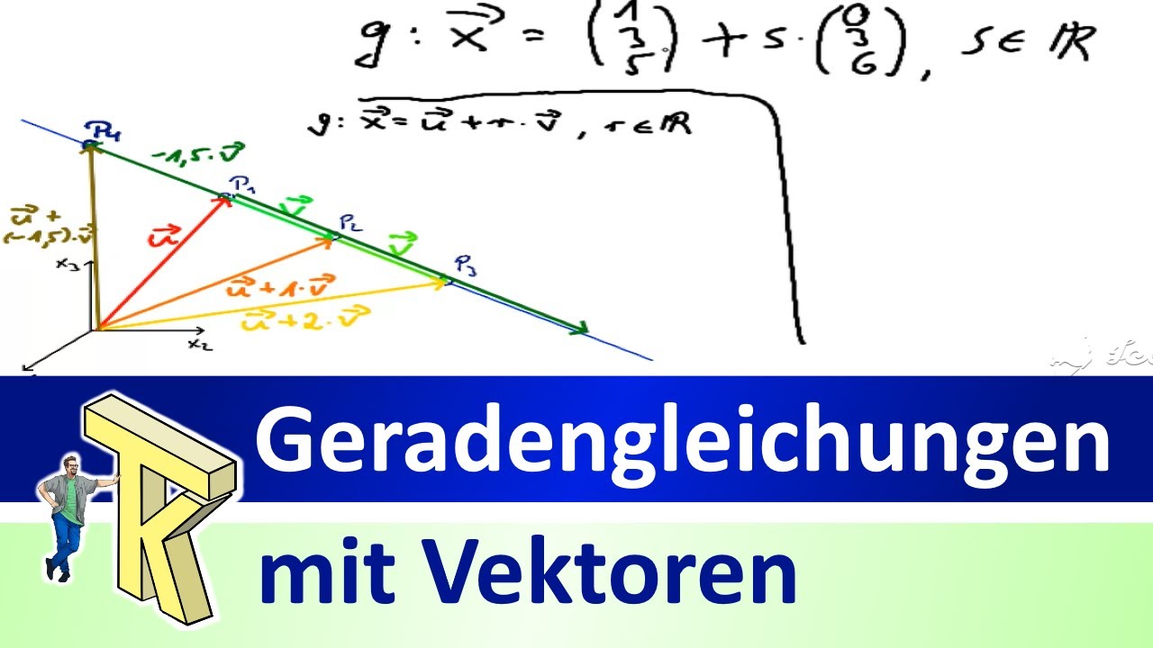 Geradengleichung mit Vektoren verstehen - YouTube