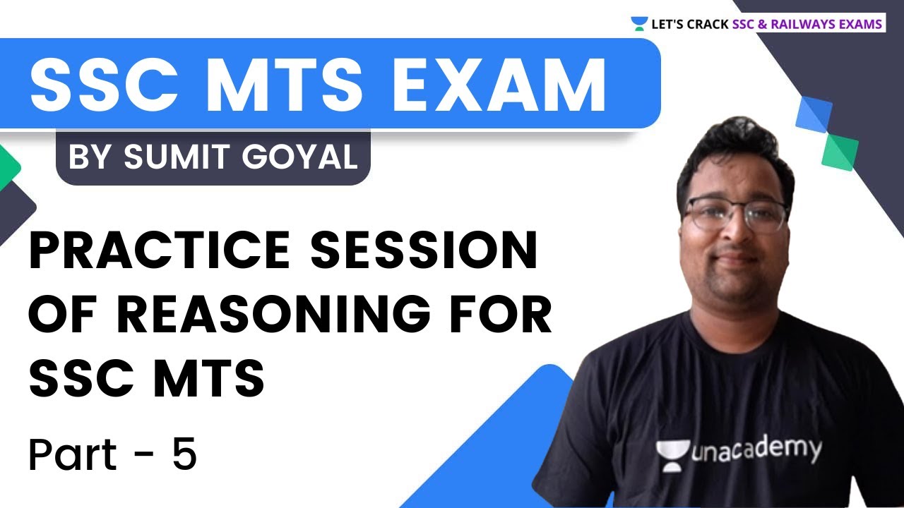 Practice Session of Reasoning for SSC MTS | Part 5 | Reasoning | SSC ...
