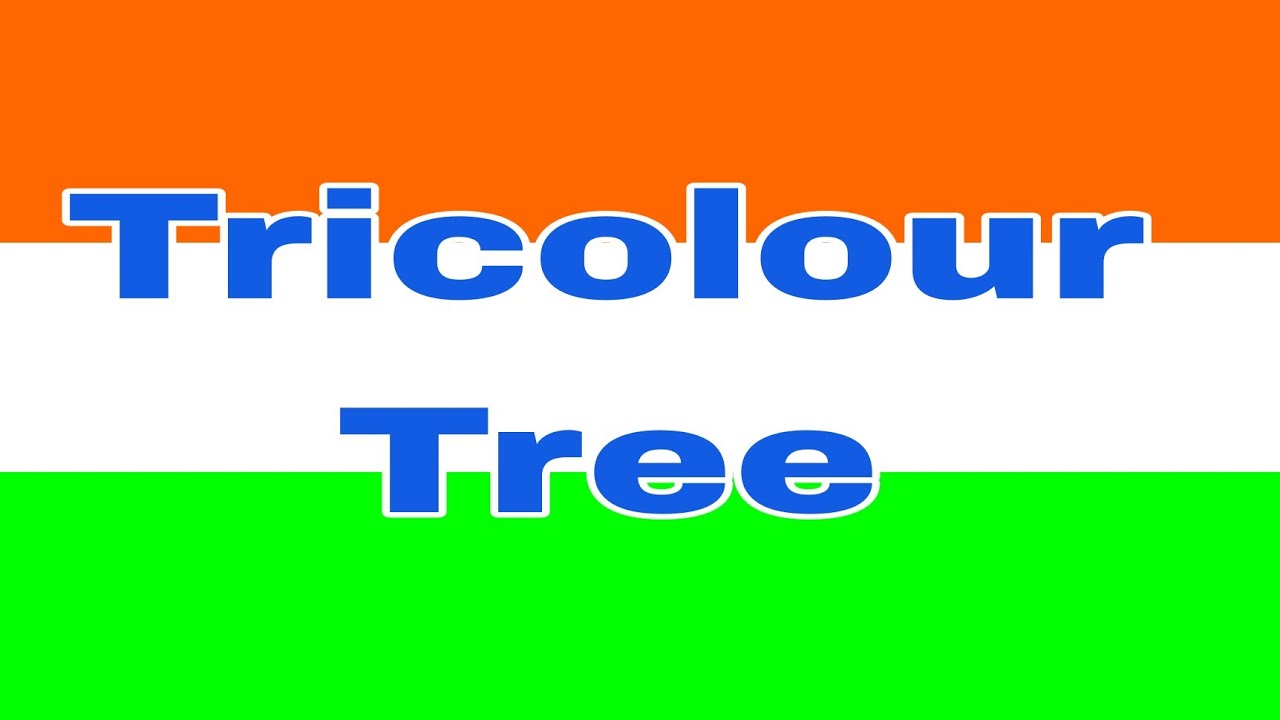 colourfull tree# easy art India # tricolour # Republic day - YouTube
