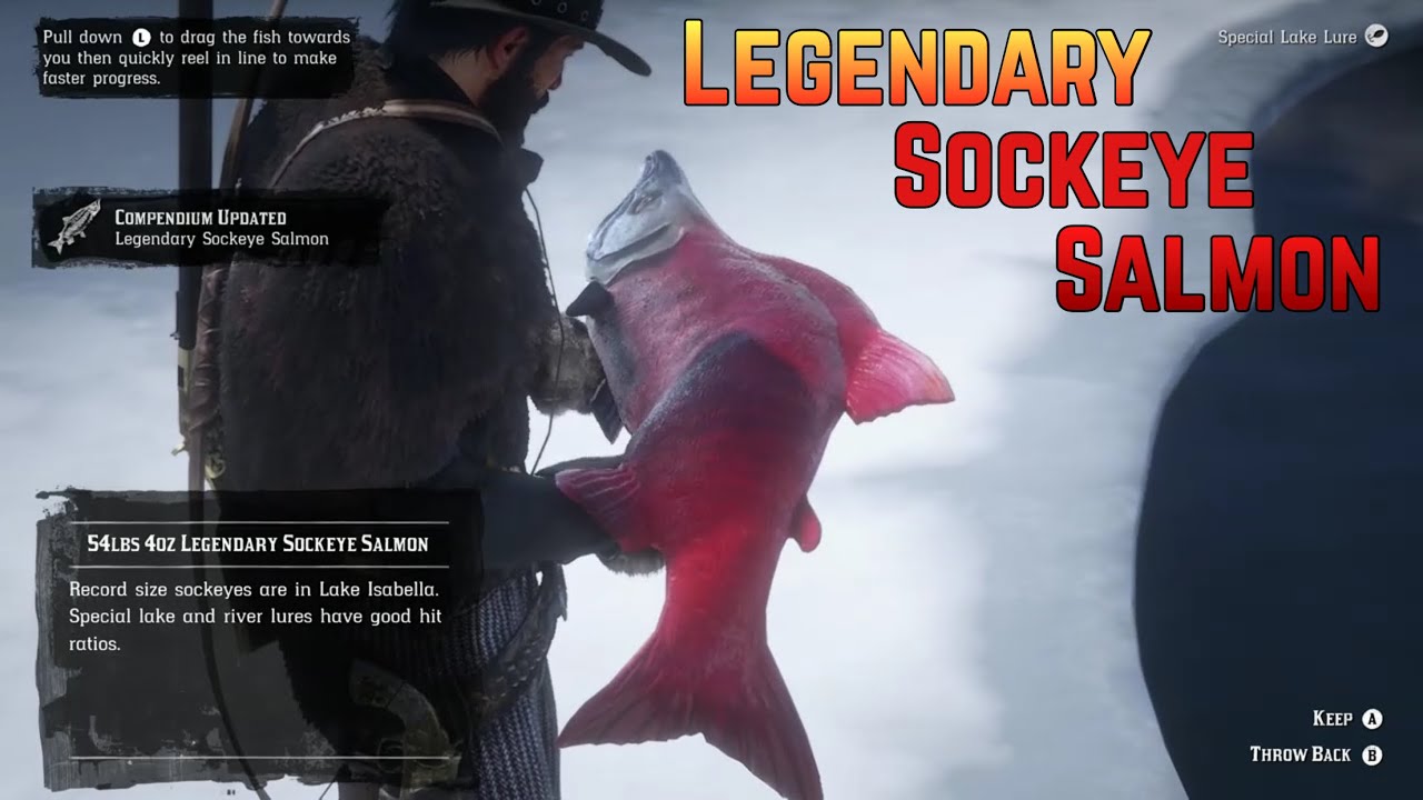 RDR 2 - catching Legendary sockeye Salmon & location - YouTube