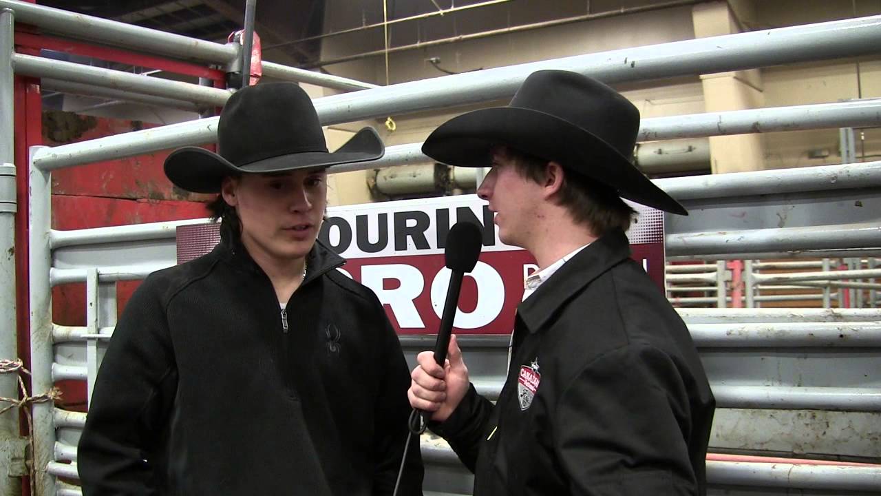 Ted Stovin talks to Event Winner Stetson Lawrence at the 2013 Kalispell ...