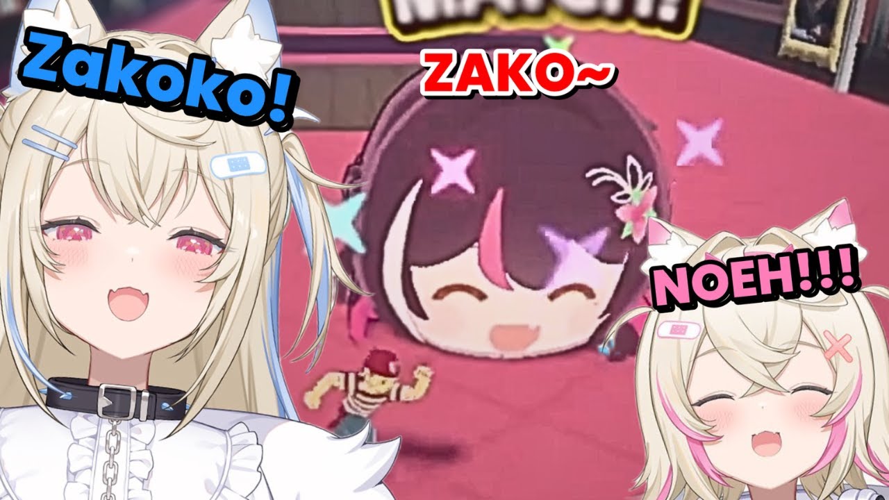 FuwaMoco got called "Zako" by in-game AZKi [Hololive/FuwaMoco] - YouTube