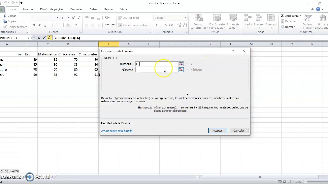 Como sacar promedios en Excel - YouTube