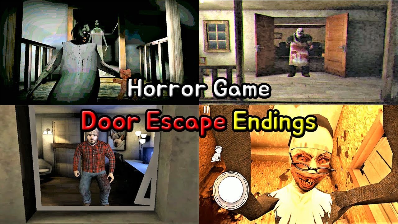 Horror Game - Door Escape Endings || Granny vs EvilNun vs Psychopath ...