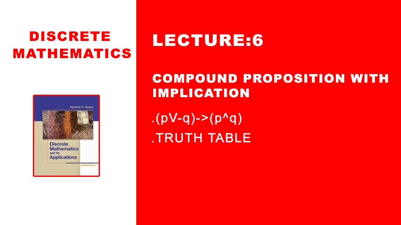 lecture 6: compound proposition (p∨¬q)→(p∧q) & its truth table in ...