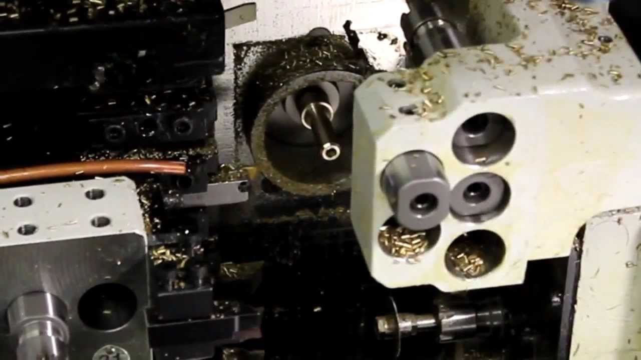 Swistek AS20T Hybrid Swiss CNC Lathe Brass Ejector Pin - YouTube