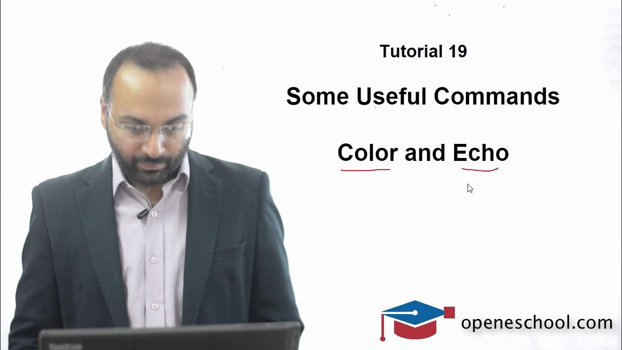 Windows Command Line Tutorials - Tutorial 19 - color and echo commands - YouTube