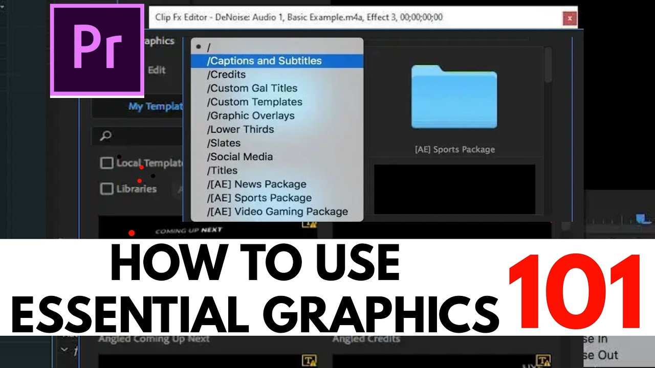 Legacy Titles & Essential Graphics Explained - premiere pro Tutorial ...