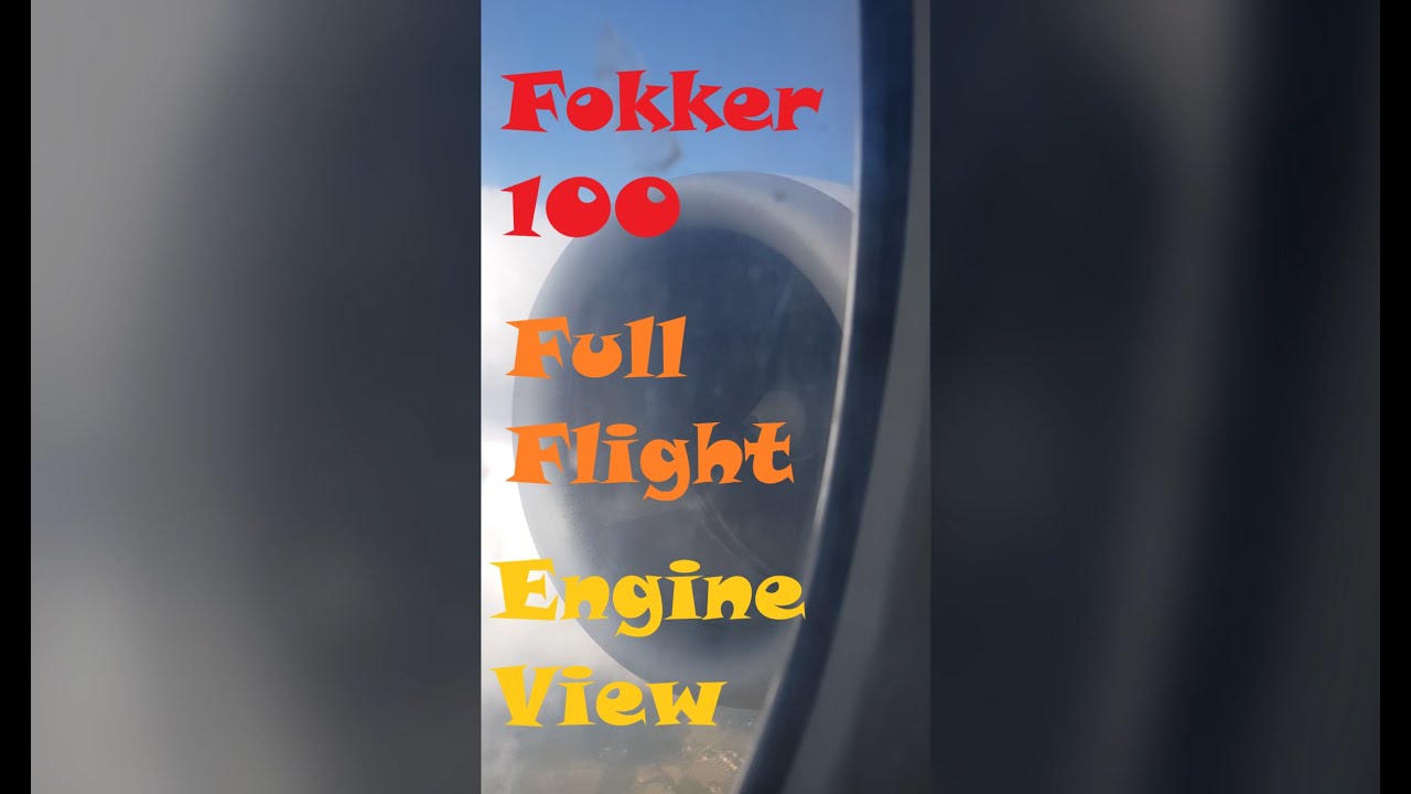 Fokker 100 Full Flight Engine view | Kish Air, Kish Island to Rasht ...