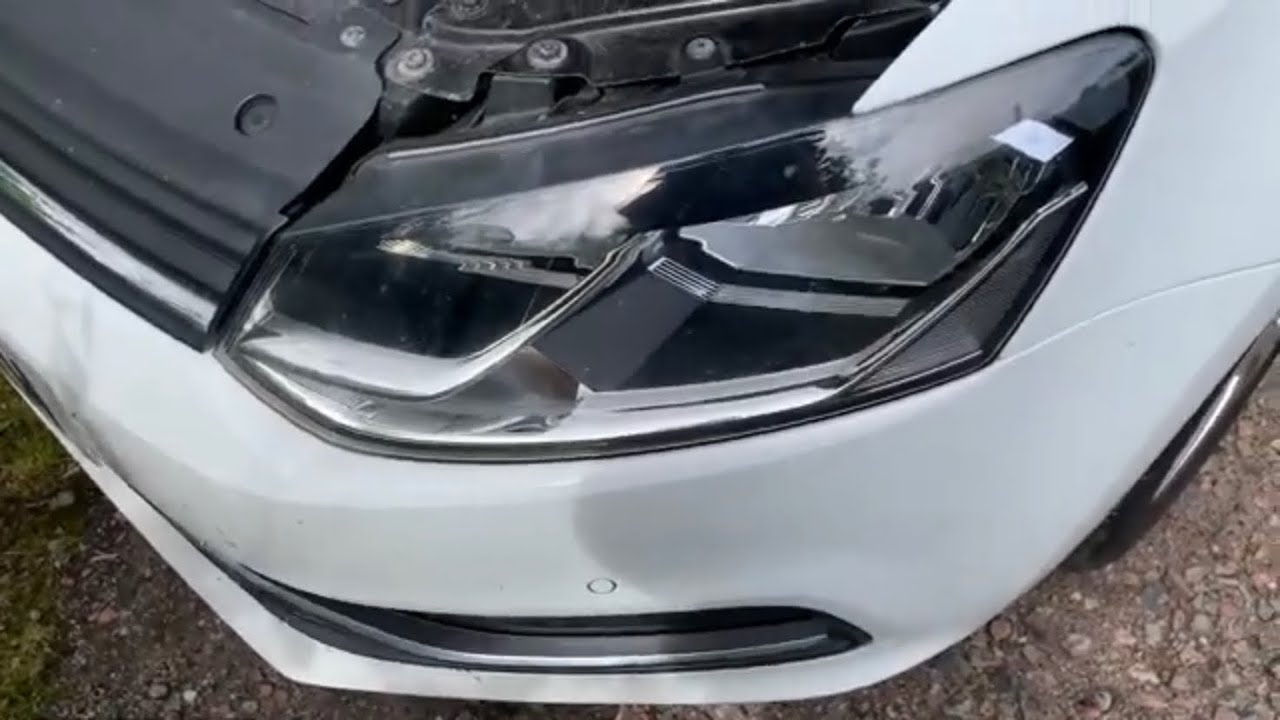 Vw polo headlight removal and bulb change - YouTube