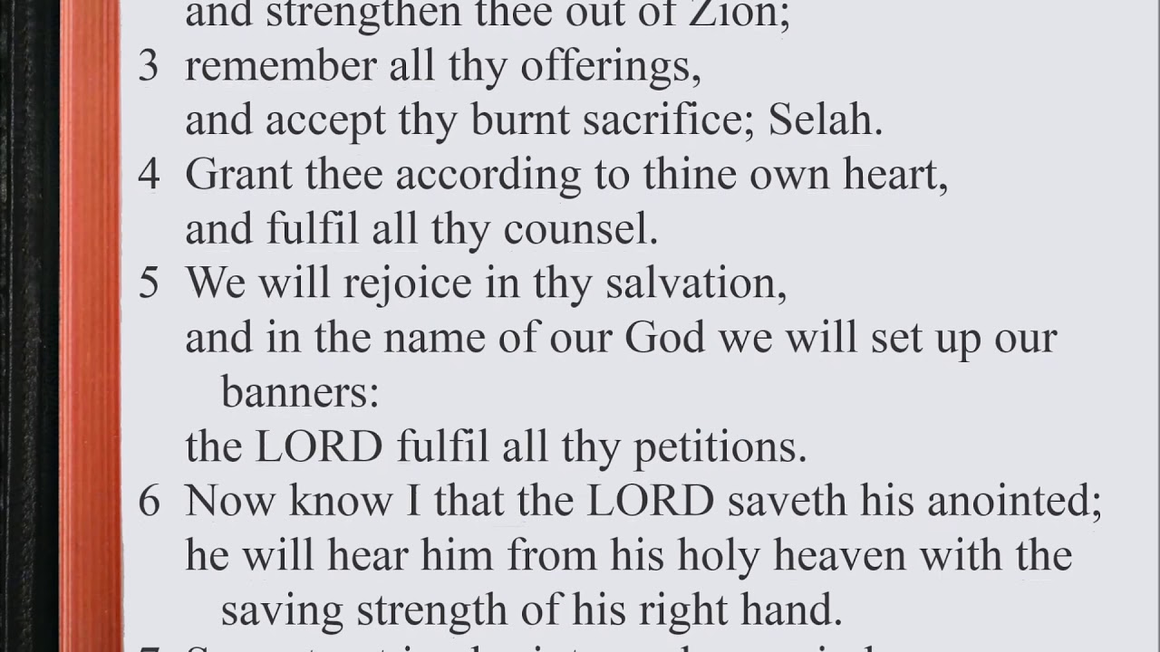 Psalm 20 1 9 KJV Scripture Song Full Chapter YouTube