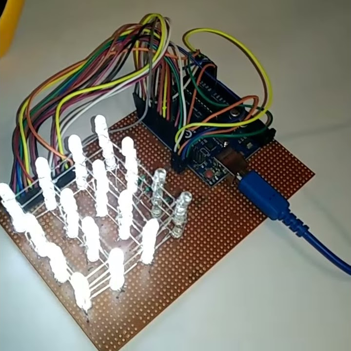 Led cube project using arduino - YouTube