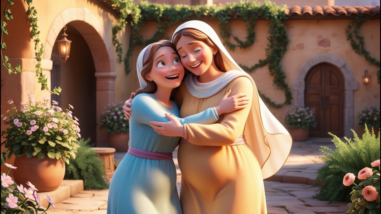 BIRTH OF JESUS PART 2 // Mary Visits Elizabeth// A Joyful Bible Story ...