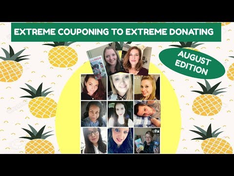 EXTREME COUPONING TO EXTREME DONATING | AUGUST 2018 - YouTube