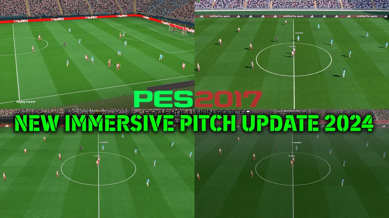 PES 2017 NEW IMMERSIVE PITCH UPDATE 2024 - YouTube