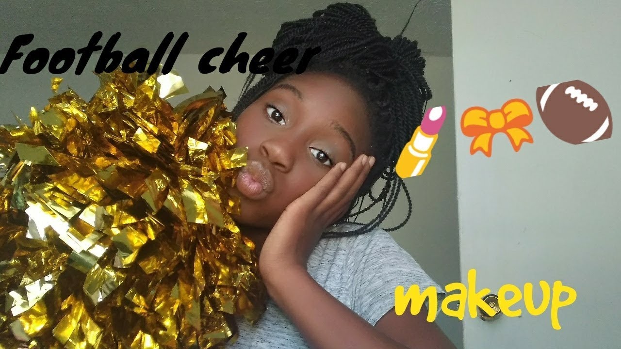Football Cheer Makeup Look!!🏈🎀 - YouTube