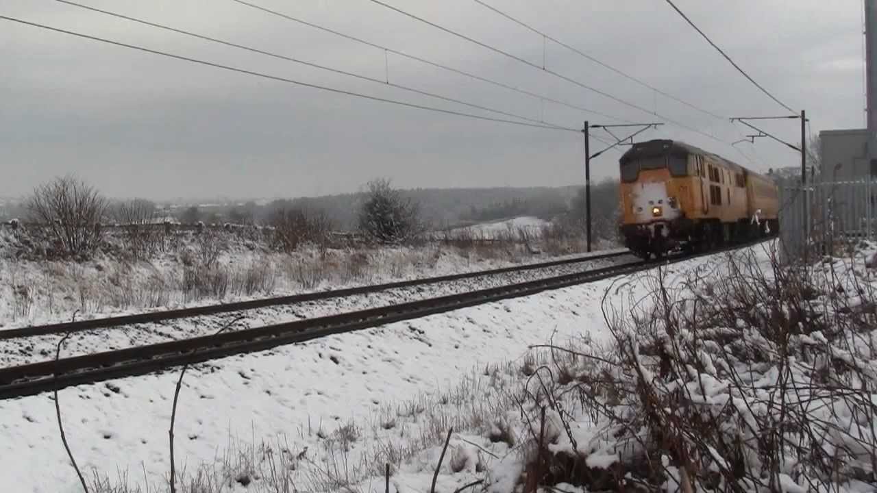 class 31 31233 on network rail test train @ brandon 14/01/14 - YouTube