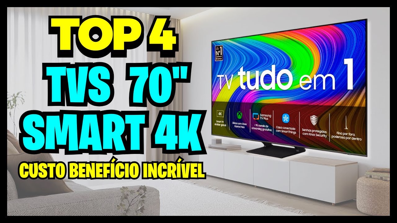 🏆Qual a Melhor TV Smart 70 Polegadas 4K de 2024 Custo-Benefício ...