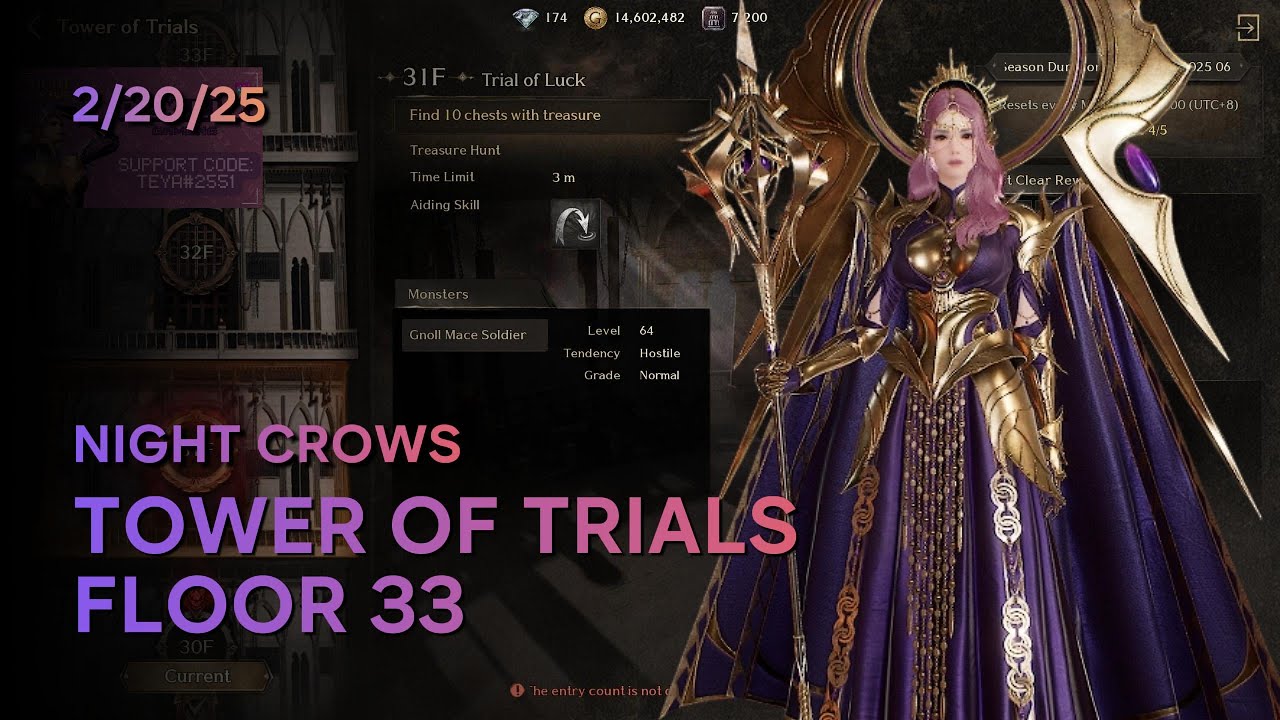 NIGHT CROWS - TOWER OF TRIALS - FLOOR 34 - YouTube