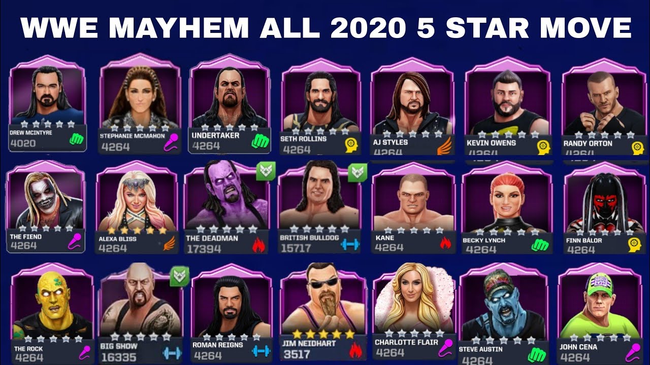 WWE Mayhem All 5 Star Moves 2021. - YouTube