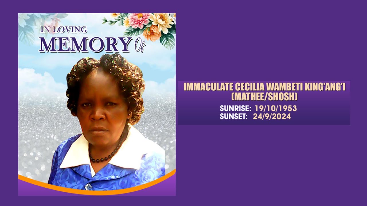 Immaculate Cecilia Wambeti King'ang'i - Last Respect - YouTube