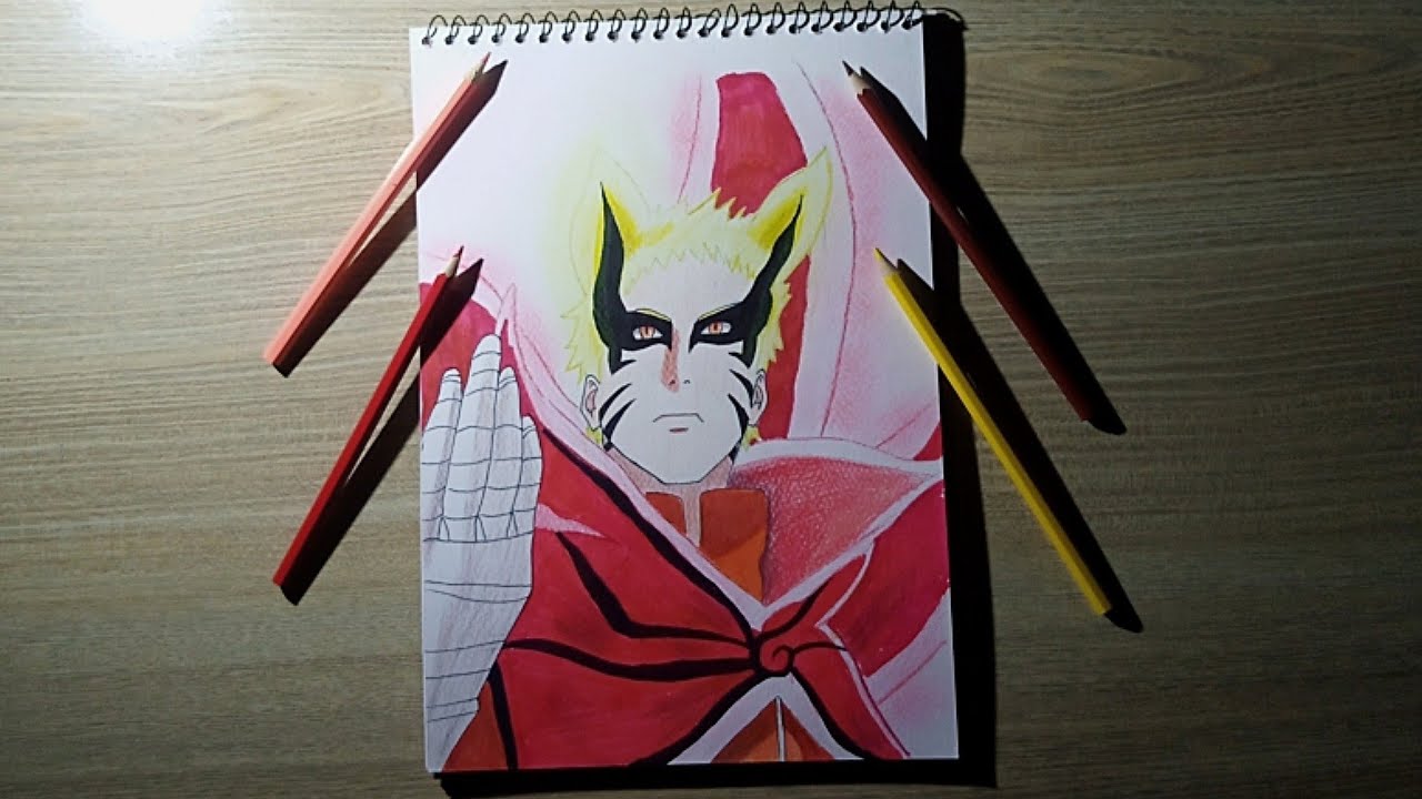 Anime drawing for beginners | Naruto Bryan mode drawing | Anime drawing ...